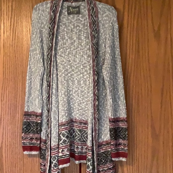 Natural Reflections | Sweaters | Natural Reflections Grey Rib Knit ...